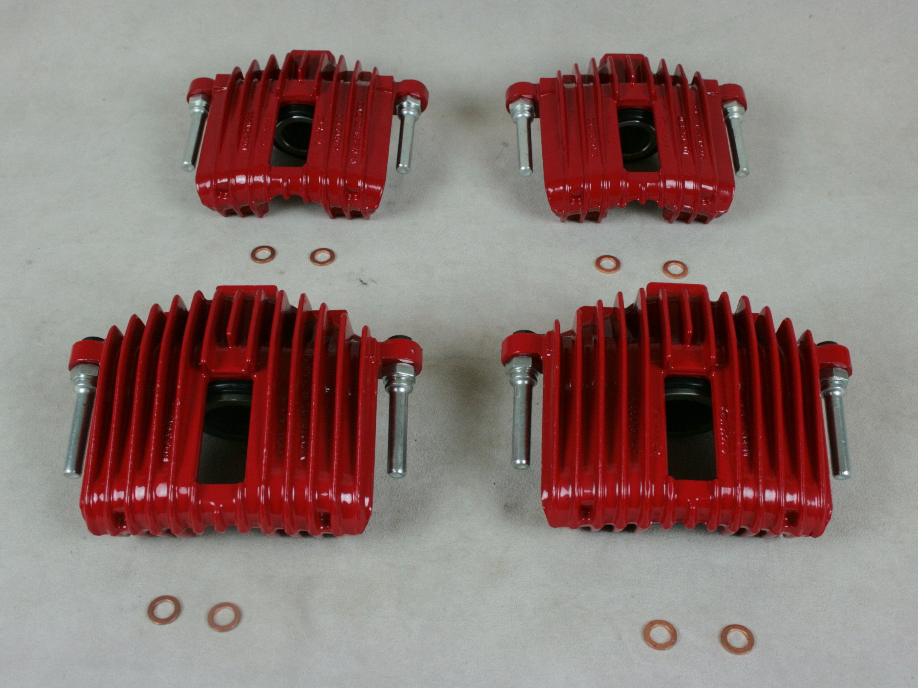 1984-1987 C4 Corvette Brake Caliper - Powder Coated Red - Remanufactur ...